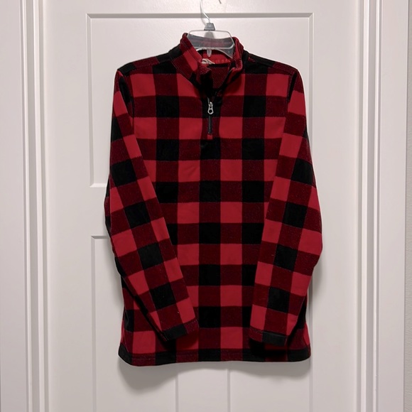 Lands' End | Tops | Very Gently Worn Buffalo Plaid Quarter Zip Fleece ...
